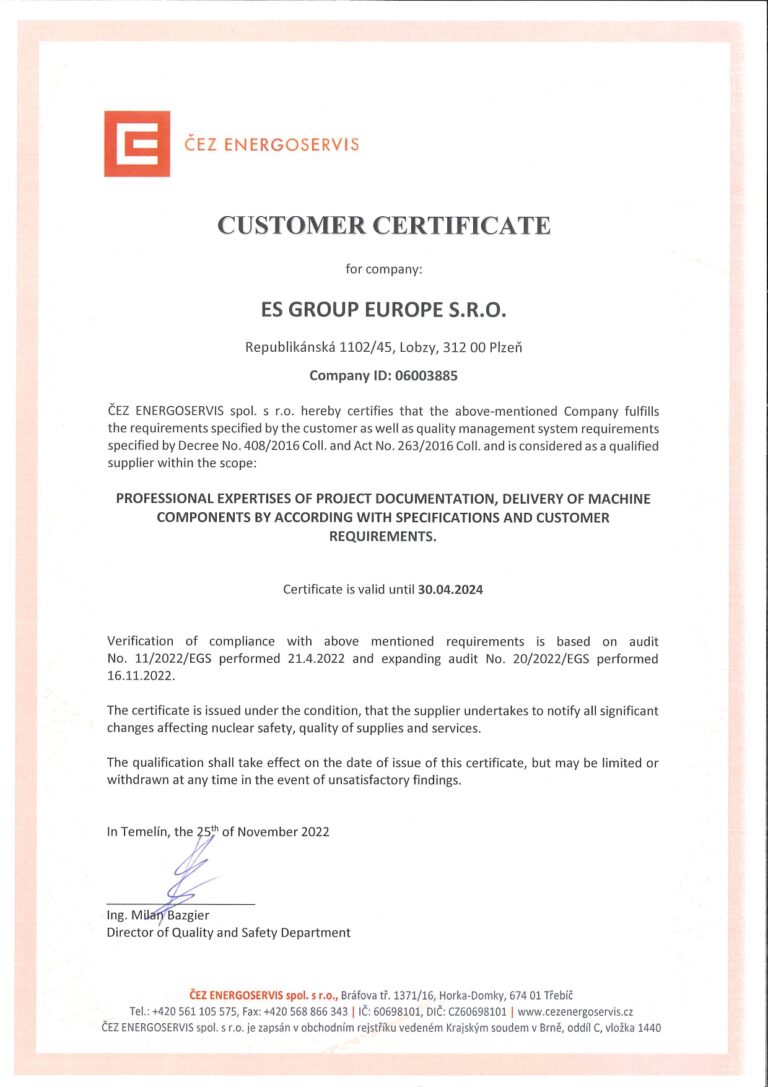 Certifications - ES Group